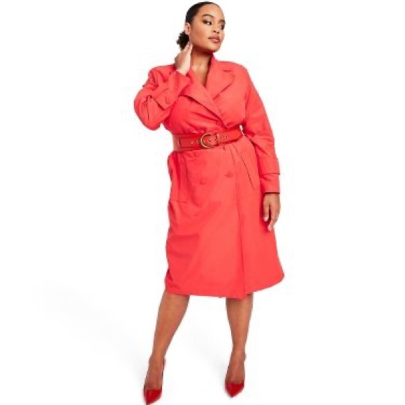 Sergio Hudson | Jackets & Coats | Nwt Womens Strong Shoulder Trench ...